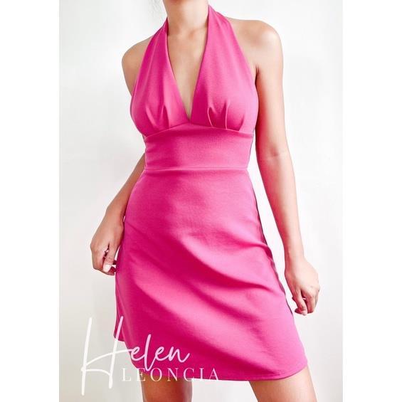 Helen Leoncia ZENDAYA Halter Deep V Short Dress | Lazada PH