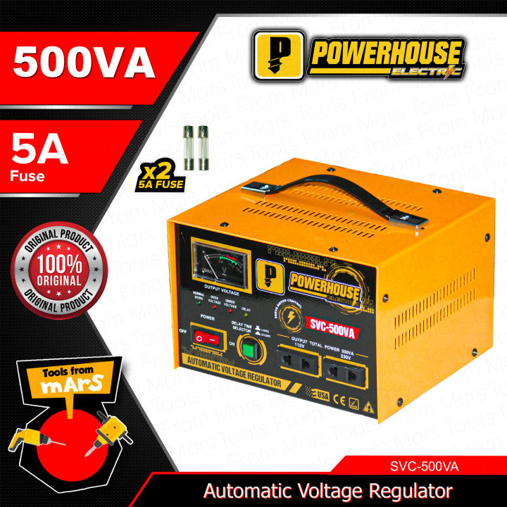 Powerhouse Digital AVR Servo Motor Type Control 500W / 1000W / 1500W Electric Automatic Voltage ...