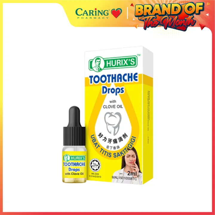HURIX'S TOOTHACHE DROP (WITH CLOVE OIL) 2ML | Lazada