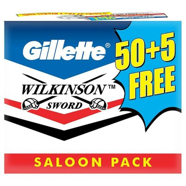 Gillette Wilkinson Sword ( 1กล่องมี 55ใบมีด ) ยิลเตต์ใบมีดโกนวิลคินสันซ ...