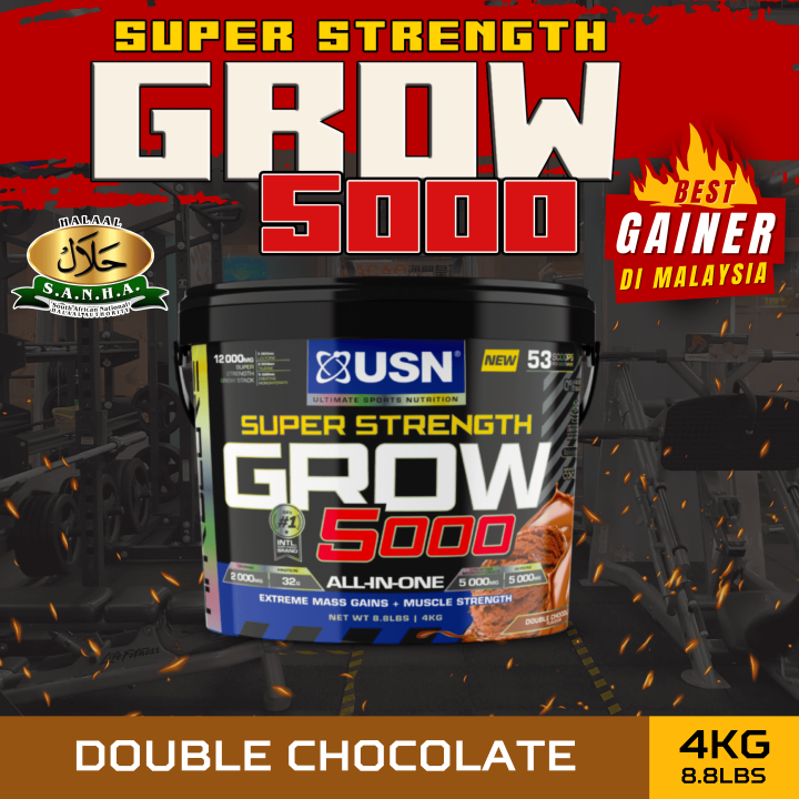 USN Super Strength Grow 5000 All-In-One Extreme Muscle Mass Strength ...