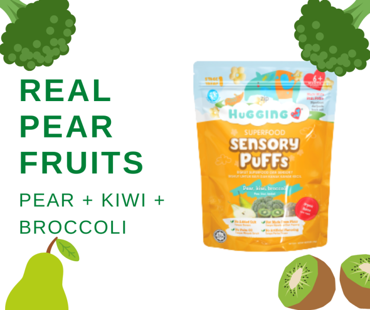 Hugging Love Organic Baby Superfood - Pear + Kiwi + Broccoli [HALAL and ...