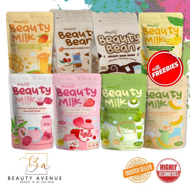 [VARIATION] DEAR FACE BEAUTY MILK BANANA, LYCHEE, MANGO, MATCHA, MELON ...