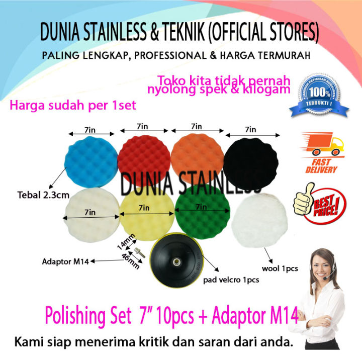 Busa Poles set 7" /Polishing set 7" 10pcs | Lazada Indonesia