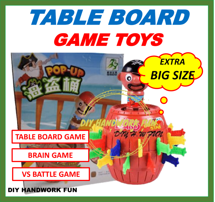 XL SIZE Pop Up Cute Pirate Bucket Table Lucky Game Toy | Pop Up Comel ...