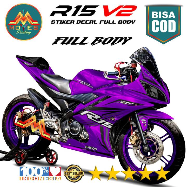 ( COD ⭐⭐⭐⭐⭐ ) Decal Stiker R15 V2 Decal Motor R15 V2 Full Body Stiker ...