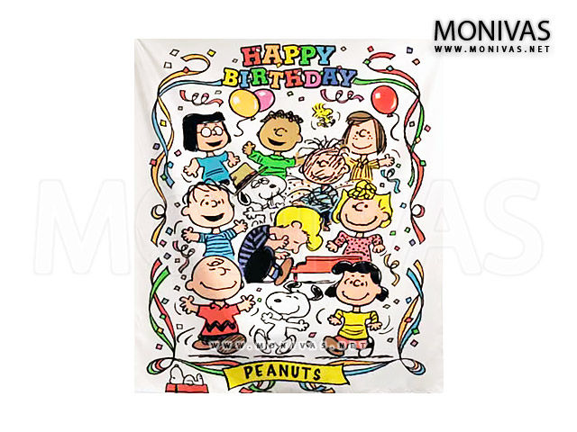 Snoopy Party Banner Happy Birthday Backdrop Photo Wall Background ...