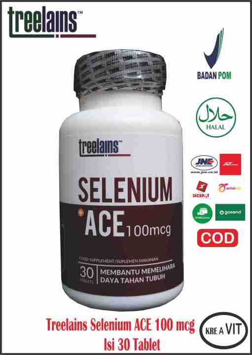 TREELAINS SELENIUM ACE 100 MCG FORMULA ANTIOKSIDAN ALAMI YANG SINERGIS ...