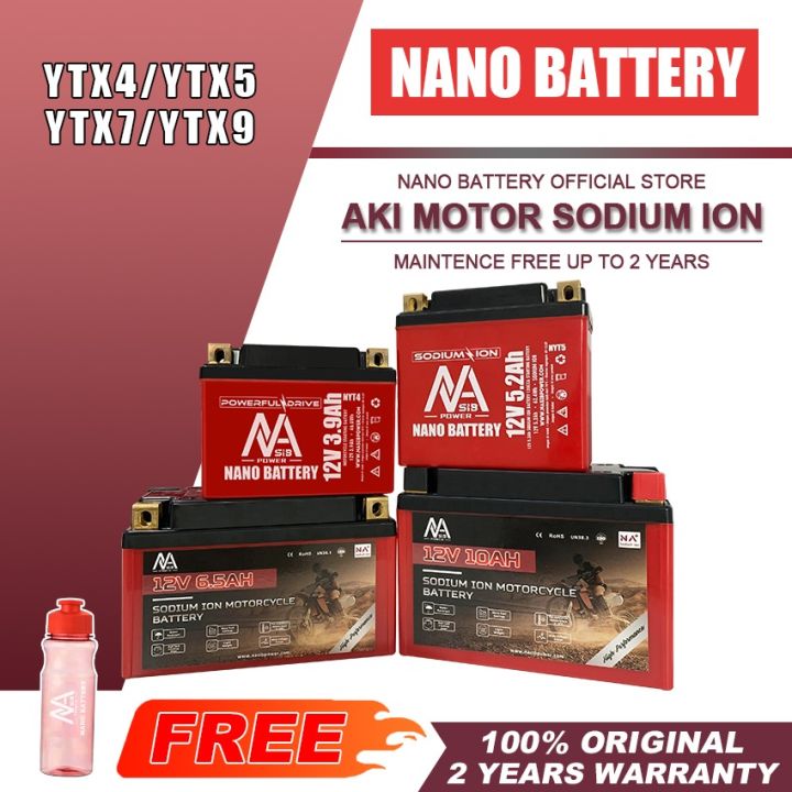 NANO BATTERY Aki Motor Sodium Ion 12V Aki Kering Garansi Resmi Dari ...
