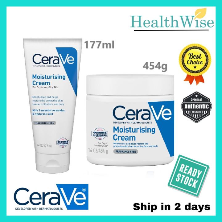 CERAVE Moisturizing Cream For Dry to Very Dry Skin 454g or 177ml for ...