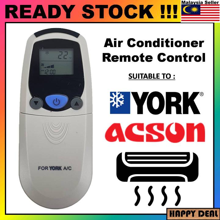 YORK/ACSON Air Cond Aircon Aircond Air Conditioner Remote Control ...