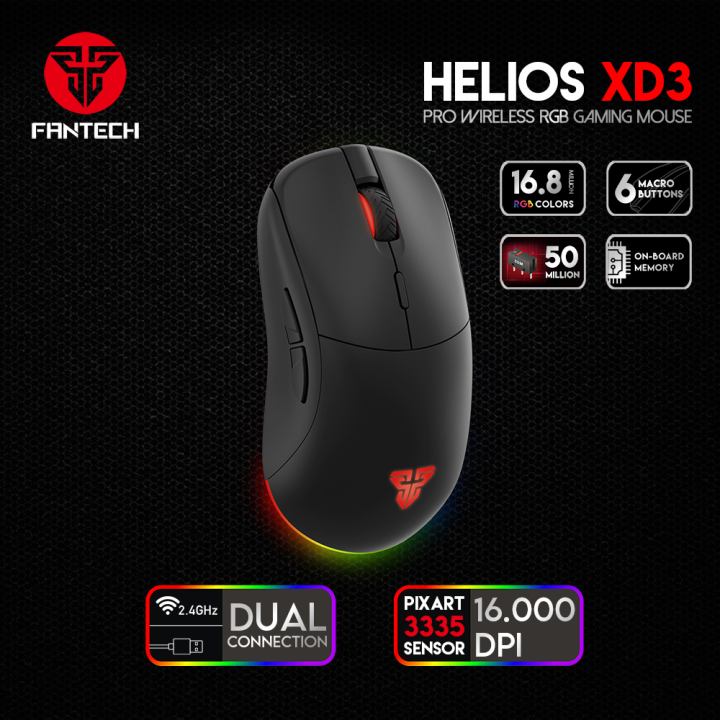 Fantech XD3 HELIOS Wireless RGB Gaming Mouse for Laptop and PC | Lazada PH