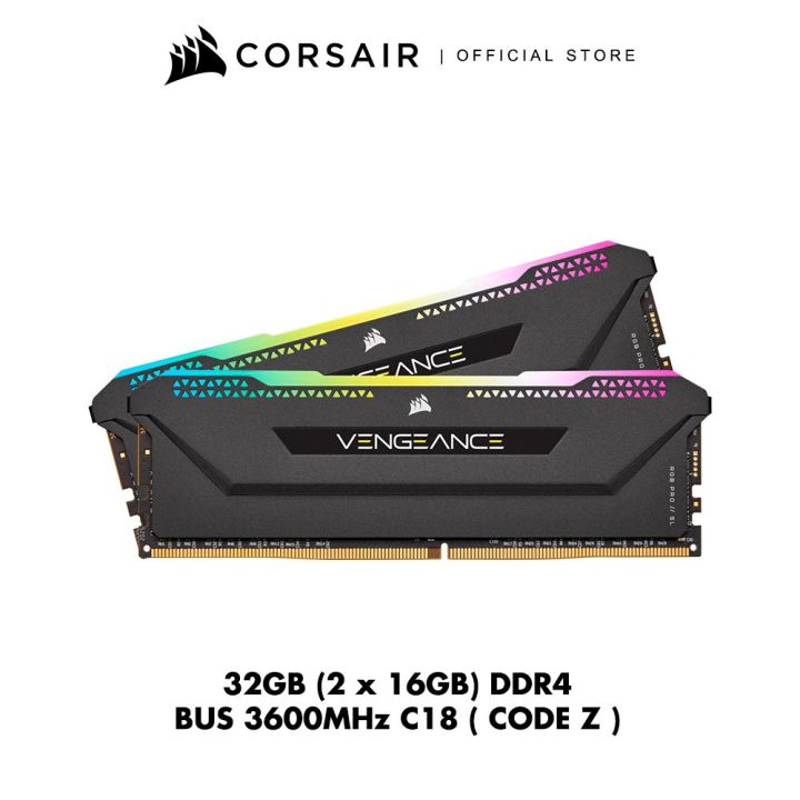 CORSAIR RAM VENGEANCE RGB PRO SL 32GB (2x16GB) DDR4 DRAM 3600MHz C18 ...