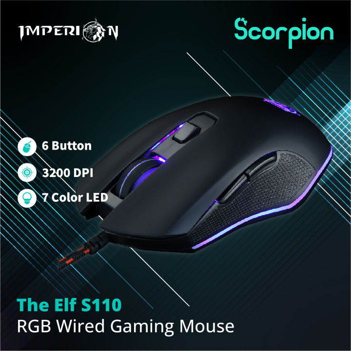 Imperion The Elf S110 RGB Wired Gaming Mouse | Lazada