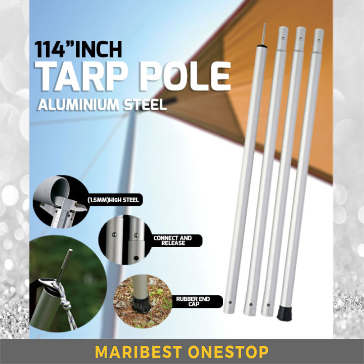 280CM Height Tarp Pole 6061 Aluminum steel/CAMPING TENT/TARP ALUMINIUM ...