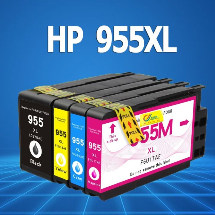 HP 955XL หมึก HP 955 สีดำ HP955XL หมึก HP 955 XLตลับหมึกสำหรับ HP 7730 7740 8210 8216 8710 8720 ...