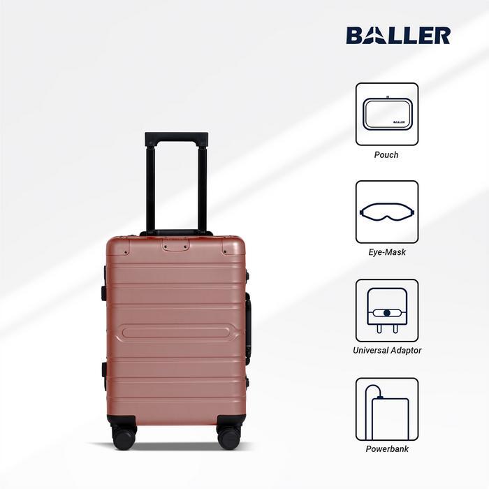 BALLER Koper Aluminium Carry On 20 inch Rose Gold - Koper Kabin Kecil ...