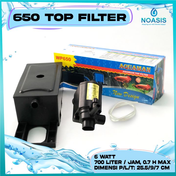 TOP FILTER BOX AQUARIUM AQUAMAN WP 650 WP-650 AQUASCAPE AKUARIUM ...