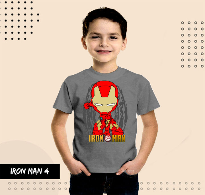 KAOS BAJU ANAK IRON MAN / Bisa Request CUSTOM Pakai NAMA ANAK | Lazada ...