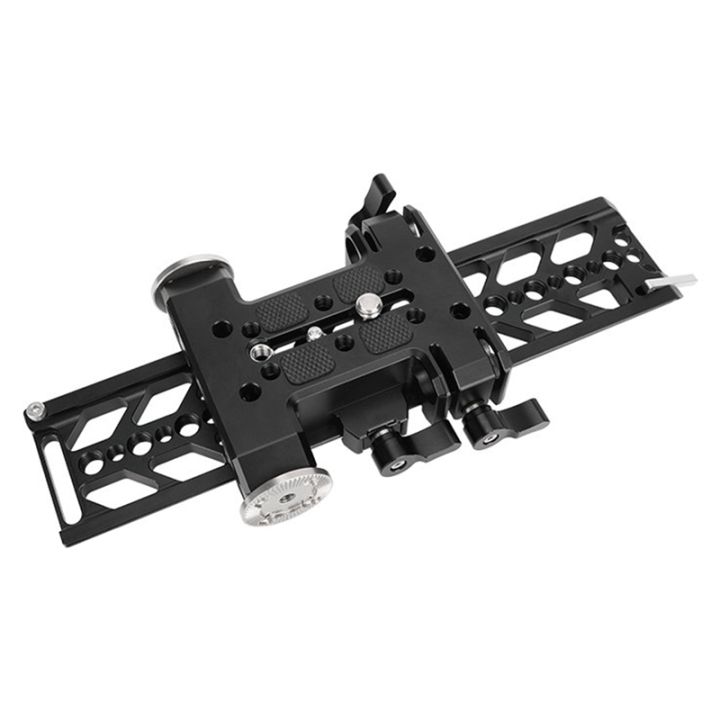 10 Inch Dovetail Plate and QR Baseplate with Double 15Mm Rod Adapter ...