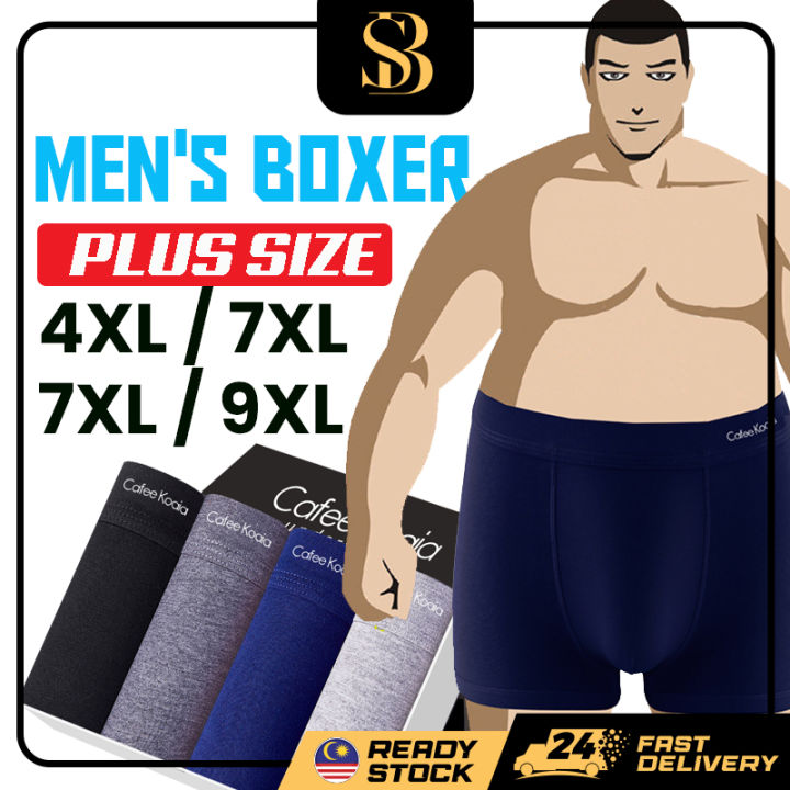 BOSC 85-150KG 1-4 pack Plus Size Boxer men 100 cotton big size shorts boxer lelaki boxer men big ...