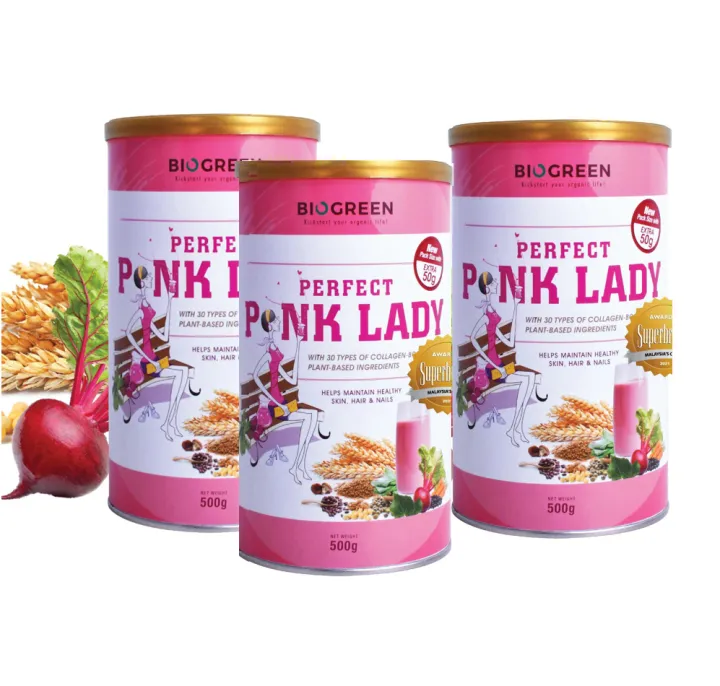 Biogreen Perfect Pink Lady Collagen Powder 500g ( With 30 Types of ...