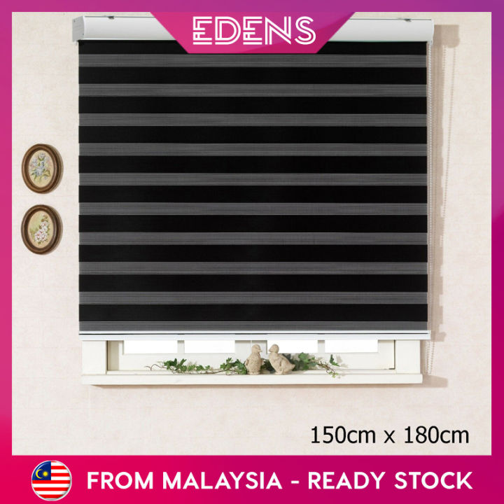 EDENS Modern Home Indoor 150cm Window Zebra Curtain Screen Roller Blind ...
