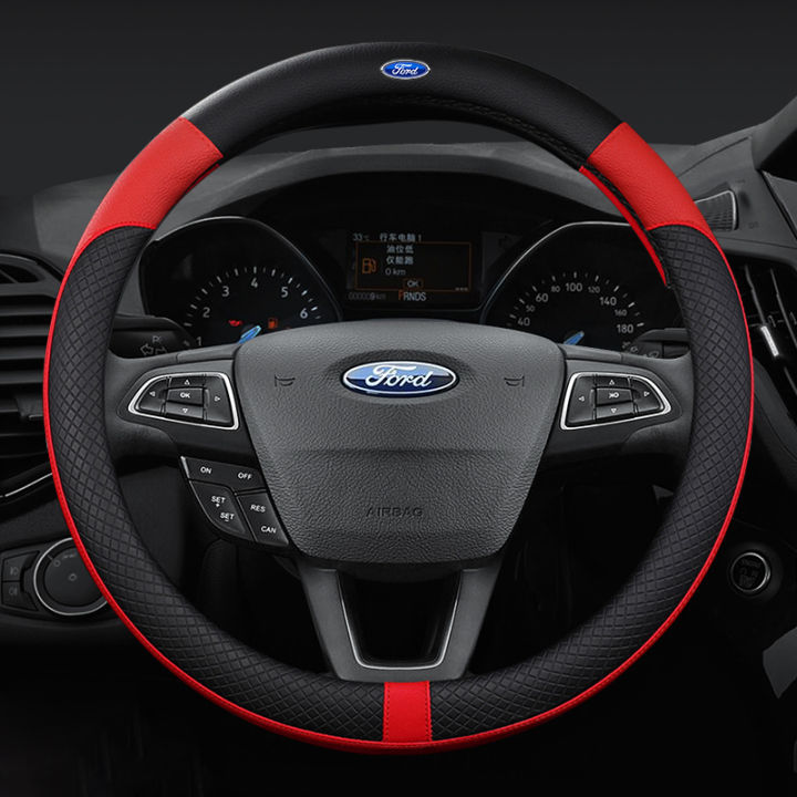 Car Leather Steering Cover Penutup Stereng No Smell for Ford Focus ...