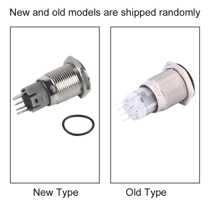 Push Button Toggle Switch Latching Push Button Switch 16mm 1NO 1NC for ...