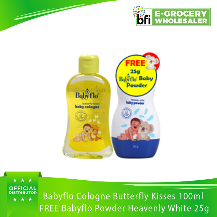 BFI Babyflo Cologne Butterfly Kisses 100ml [ FREE Babyflo Powder ...