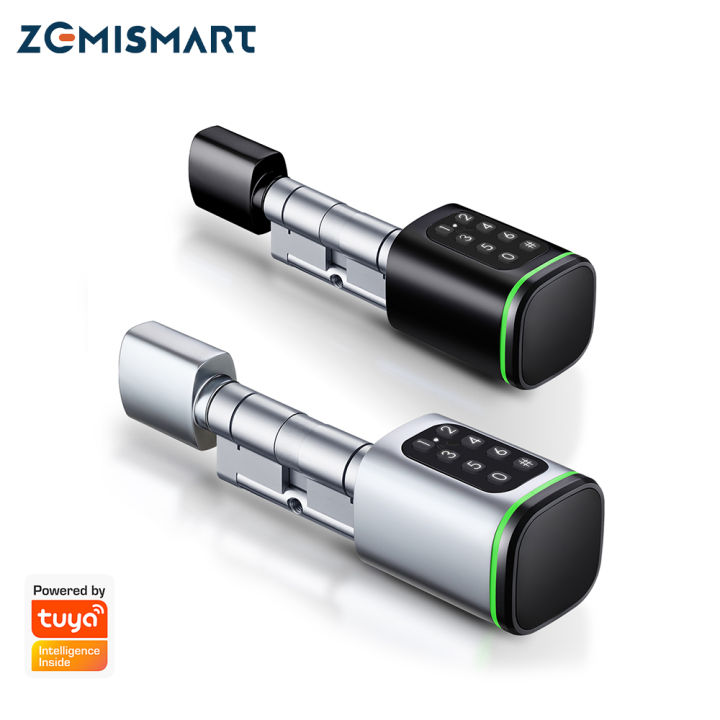 Zemismart Tuya BLE Smart Digital Lock DIY Cylinder Electronic Lock APP ...
