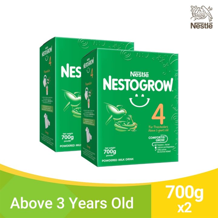 NESTOGROW 4 Powdered Milk For Children Above 3 Years Old 1.4kg [700g x 2] | Lazada PH