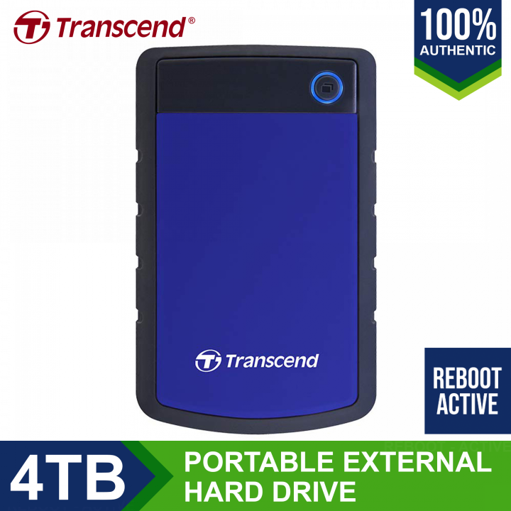 Transcend StoreJet 4TB 25H3B Portable External Hard Drive TS4TSJ25H3B ...