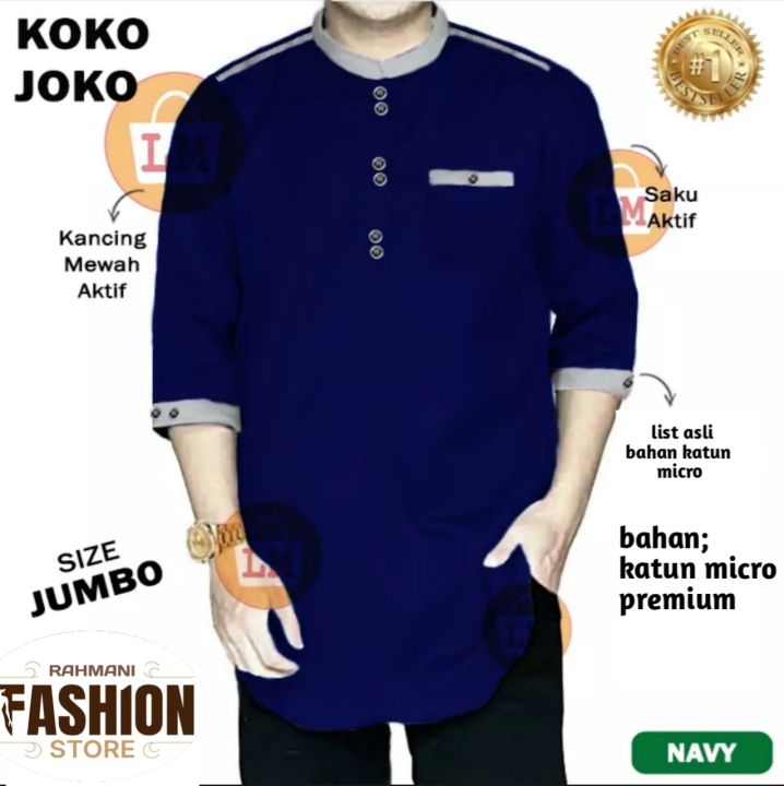 Koko Tojiro Lengan Panjang / Baju Koko Pria Lengan Panjang / Baju ... Koko Tojiro Lengan Panjang / Baju Koko Pria Lengan Panjang / Baju ...