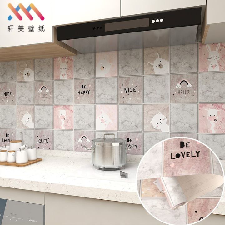 60x200cm Cartoon Kitchen Oil Proof Sticker Waterproof Heatproof ...