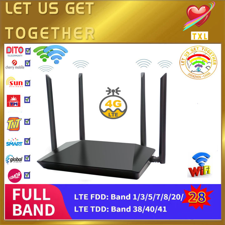 New 4G Sim Card Wifi Router CAT4 150Mbps Wireless CPE Router 4G LTE FDD/TDD Unlock Router With ...
