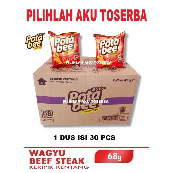 Potabee Keripik Kentang WAGYU BEEF STEAK 68 gr - ( HARGA 1 DUS ISI 30 ...