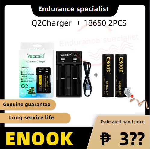 (Pengecas ) Enook 18650 bateri 3600mAh 35A boleh dicas semula 3.7V kod ...