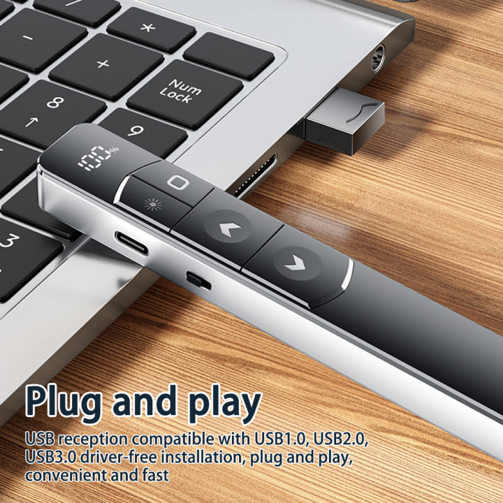 RF2.4GHz PPT Wireless Presenter Digital Display 100m Long Distance ...