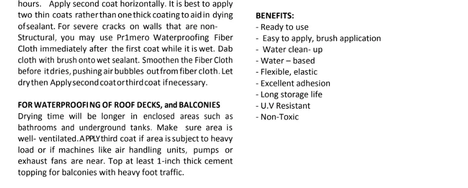 Primero Multi–Seal Elastomeric Waterproofing - 4KG | Lazada PH