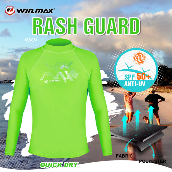 WINMAX Kid Rash Guard กันแดดชุดว่ายน้ำแขนยาว Rashguard Bodyboard Rash ...