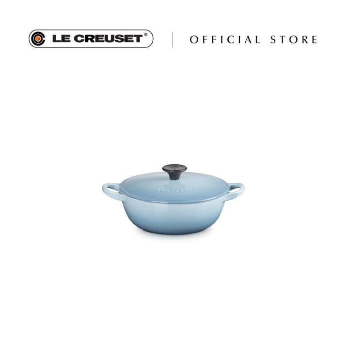 Le Creuset Cast Iron Marmite Stir-fry Pot 18cm, Classic (Coastal Blue ...