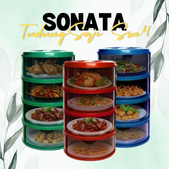 FOOD COVER - 4 SUSUN - TUDUNG SAJI 4 SUSUN RAK TINGKAT LAUK SAJI ...
