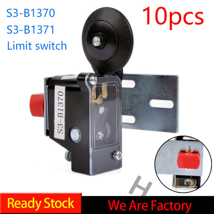 10pcs Limit Switch S3-B1370/ S3-B1371 With Bracket Travel Switch Speed Change Limit Wheel Switch ...