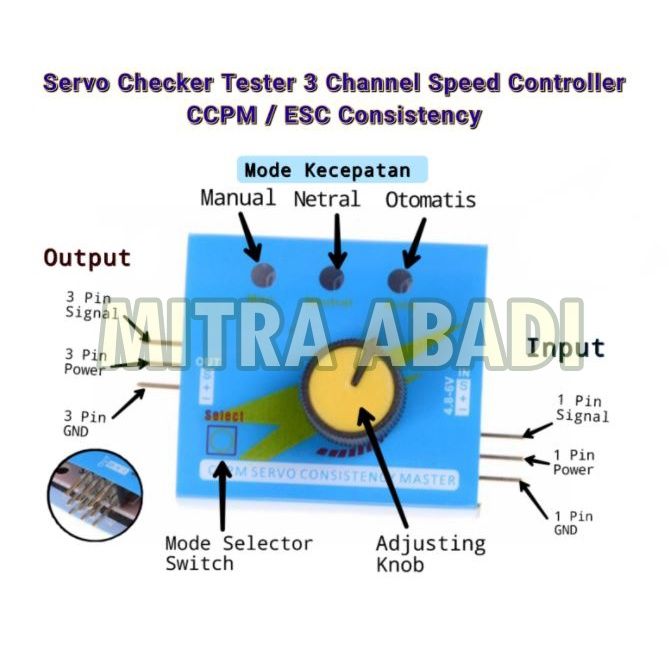 Servo Checker Tester 3 Channel Speed Controller CCPM / ESC Consistency ...