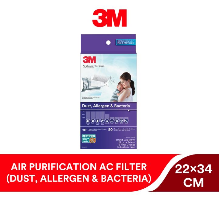 3M™ Air Cleaning Filter Roll, 1 roll, 38 x 270 cm, For filtering Dust, Allergen & Bacteria ...