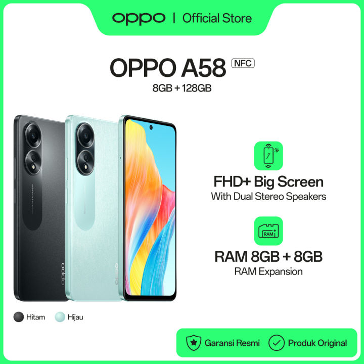 OPPO A58 NFC 8GB+8GB/128GB [5000mAh SUPERVOOC 33W, FHD+ Big Screen ...