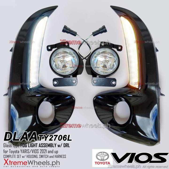 TOYOTA VIOS / YARIS 2021 -2024 Fog Light with DRL DLAA WATER PROOF FOG LIGHT ASSEMBLY ( vios ...