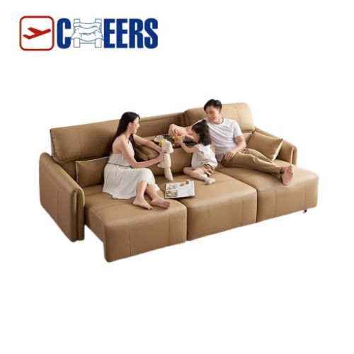 [Local stock] CHEERS First Class Living Room Leather Sofa Bed (3 Seater ...