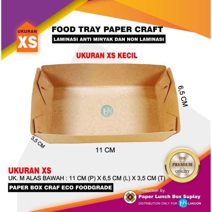 FOOD TRAY / PAPER TRAY / TRAY KERTAS MAKANAN ECO PAKET ISI 50PCS ...